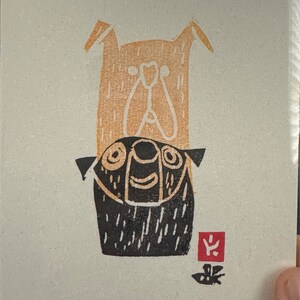 Cat Family-small Linocut - Etsy