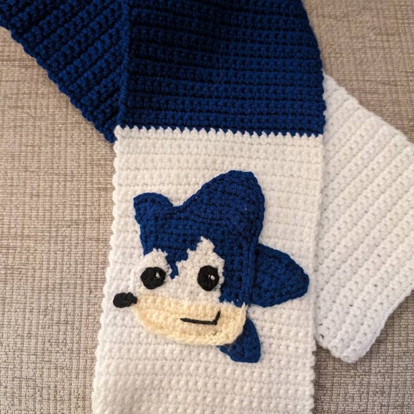 Crochet Sonic, Applique Pattern +free Scarf Pattern ,sonic Ornaments - Etsy