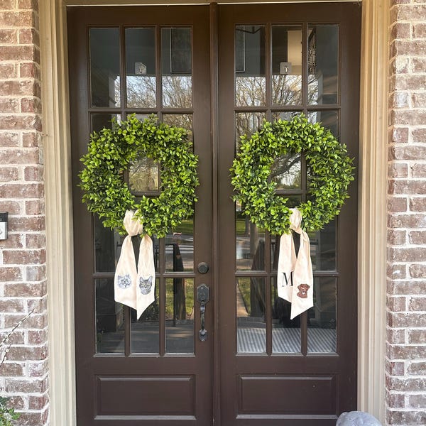 Monogrammed Flower Sash, Embroidered Sash, Spring Wreath Sash, Tulip ...