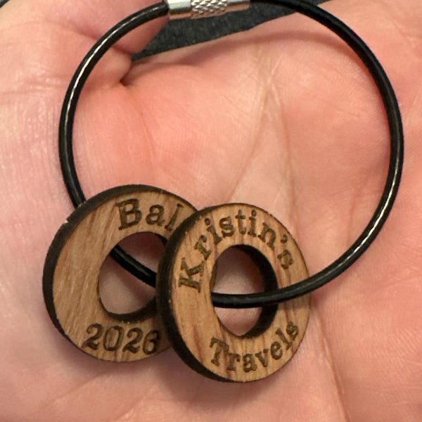 Personalized Travel Token Keychain Backpack Tag Country Visited ...