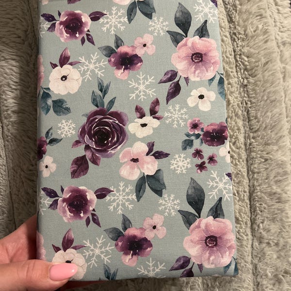 Reversible Book Cover Adjustable Bible Pouch Reusable Fabric Dust ...