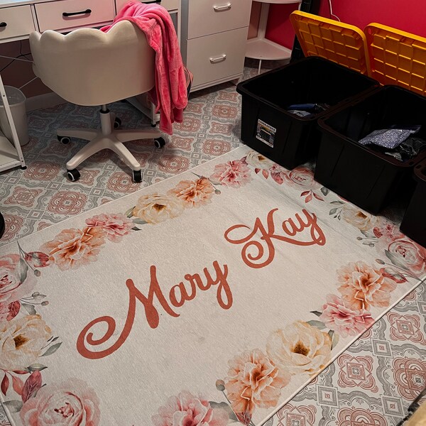 Personalized Tractor Rug Monogrammed Playroom Mat Customized Nursery ...