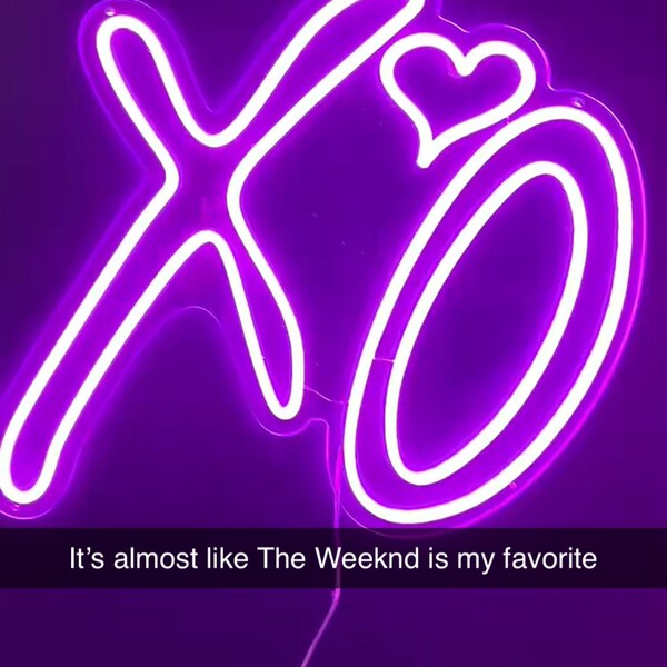 XO Neon Sign, Custom Room Neon Decor, XO Heart Led Neon Sign , Neon ...