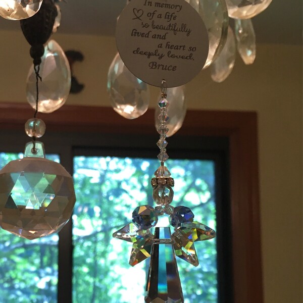 Crystal Suncatcher Guardian Angel Sun Catcher Rainbow Suncatcher Car ...