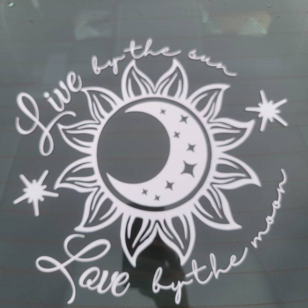 Sun and Moon Vinyl Decal: Laptop, Car, Kayak Sticker - Etsy