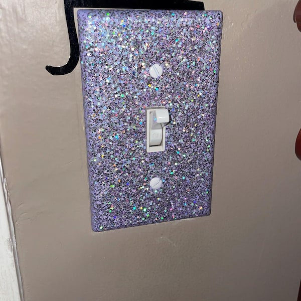 Cute Multi-color Rainbow Glitter Light Switch Plates, Rockers, & Outlet ...