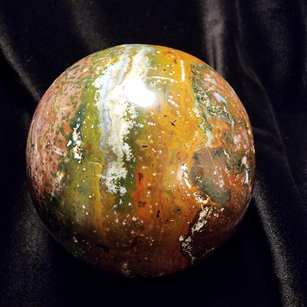 Natural Ocean Jasper Ball / Fruit Jsaper/green Jasper/ Red Jasper ...