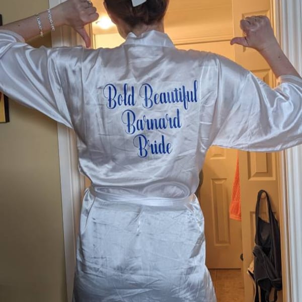 Front & Back Personalized Robes for Women, Add Text, Symbol or Monogram ...