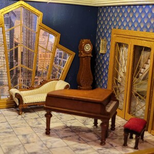 1:48 1/4 Quarter Scale Kitchen Unit W/ Shelves Sink Dollhouse Miniature ...