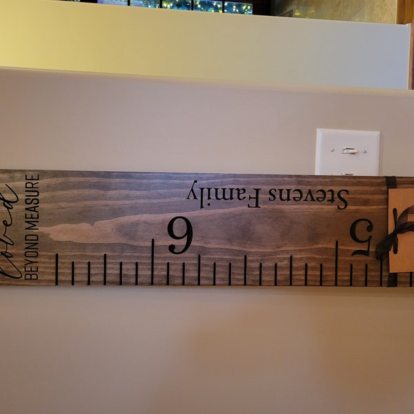 Loved Beyond Measure Growth Chart – Personalized Wooden Height Ruler ...