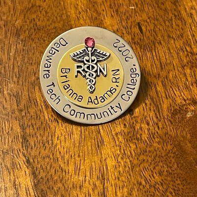 Personalized Nursing Pin/customized Nurse Pin/lpn BSN RN Nurse Pin ...