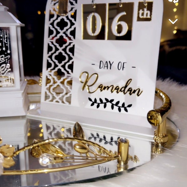 Acrylic Ramadan Calendar, 30 Days of the Blessed Month, Countdown to ...