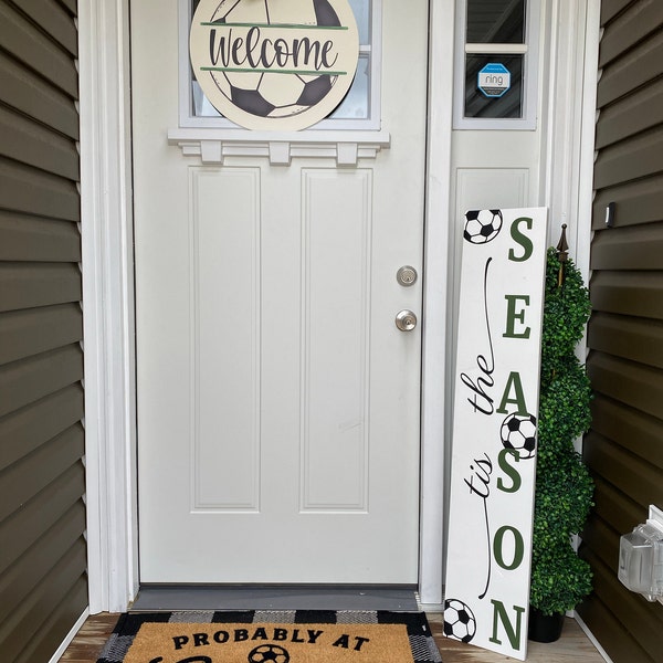 Baseball Door Hanger - Baseball Welcome Sign - Front Door Decor ...