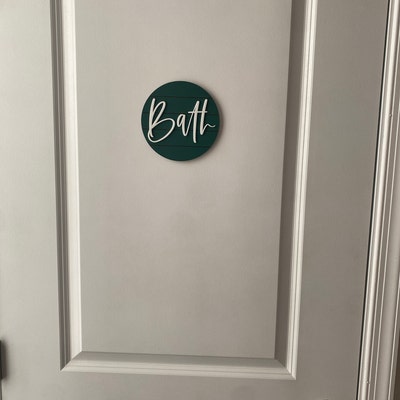 3D Lettered Shiplap Bath Sign - Etsy
