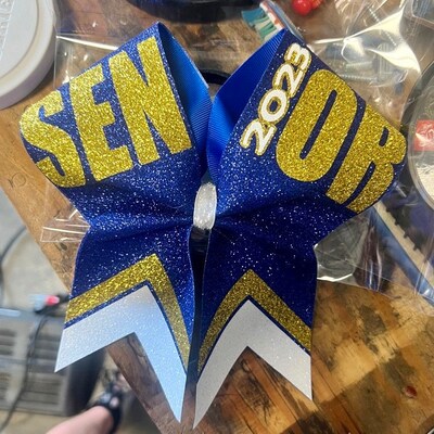 Senior Custom Cheer Bow Made With Your School Colors, Price Listed is ...