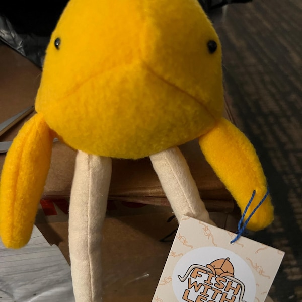 Fish With Legs Plushie (blue) Big - Etsy