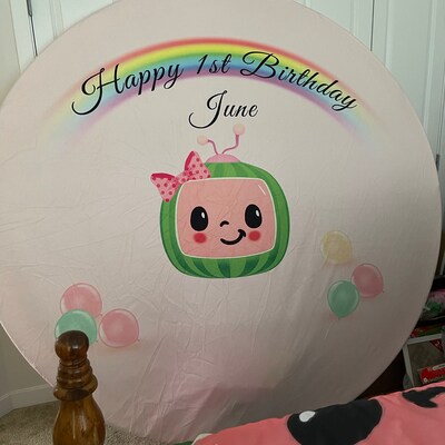 Custom Picture Round Backdrop Birthday Wedding Circle Cover - Etsy