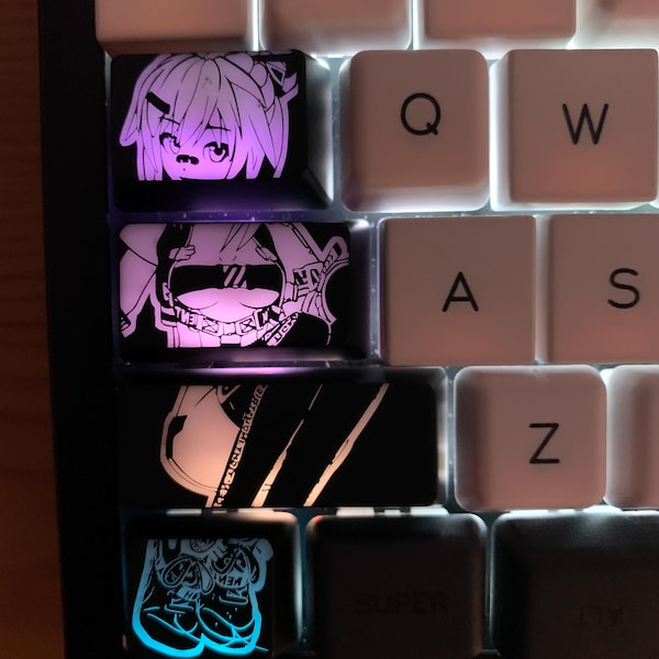 Sonic the Hedgehog Characters Backlit Keycap Pack | Mechanical Keyboard ...