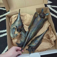 Hanging Metal Closed Wing Bat. Bats. Hanging Garden Outdoor Indoor ...