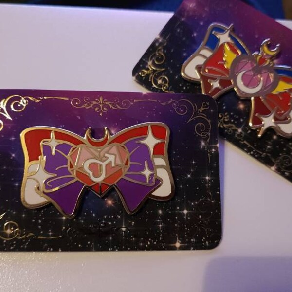 SAILOR MARS Bow Large Enamel Pin Sailor Guardians Classic Kawaii Anime ...