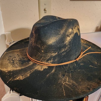 Gold Marbled Wide Brim Rancher Hat - Etsy