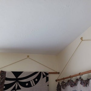 29 48 Stained Hanging Rod for Quilt, Tapestry, Banner, Wall-hanging ...