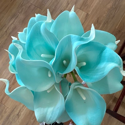 18 Stem Artificial Silk Rainbow Rose Flower Bush Bouquet for DIY Any ...