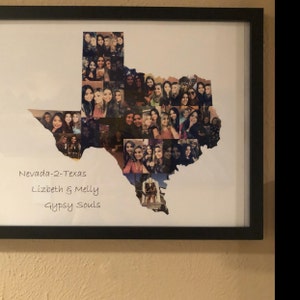Texas Gifts Photo Collage Texas Forever State Wall Art USA Map ...