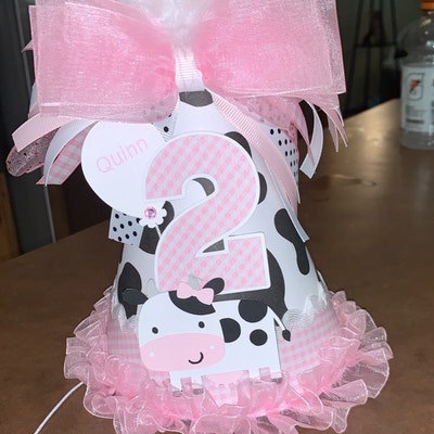 Cow Party Hat Barnyard Birthday Party Hat Farm Party - Etsy