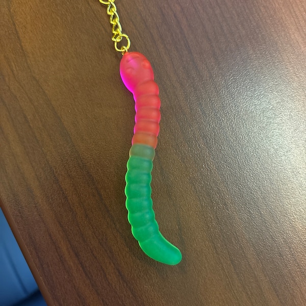 Gummy Worms Keychain | Resin Gummy Worms - Etsy