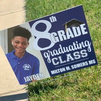 8th Grade Graduation Photo Yard Sign Wire Stake Incl, Senior 2023 ...