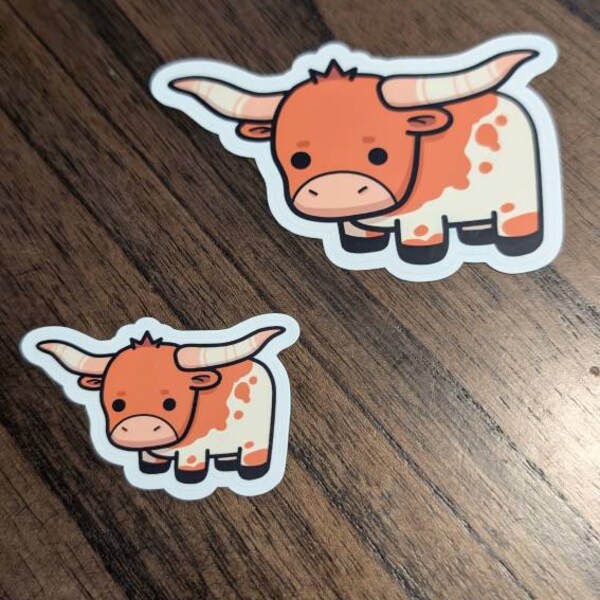 Waving Deerfish Cute Sticker - Waterproof Laminated Kawaii Glossy ...