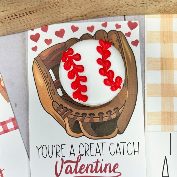 Valentines Printable Mini Cookie Card 3.5" X 5" -you're a Great Catch ...