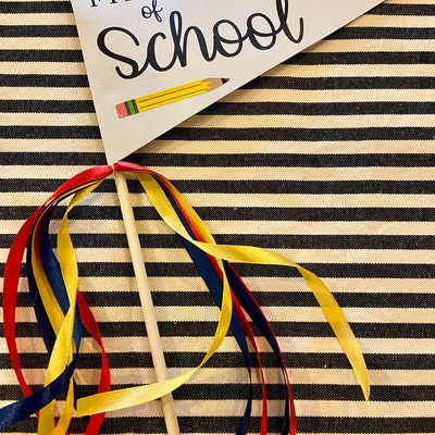 First Day of School Flag Printable - Etsy