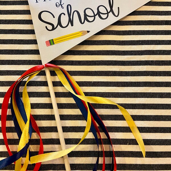 First Day of School Flag Printable - Etsy