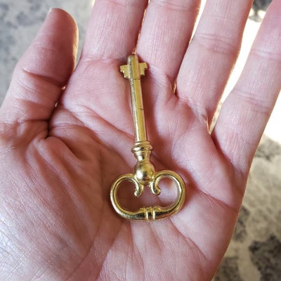 Roll Top Desk Key Brass Plated Key for Roll Top Desk Lock Polished ...