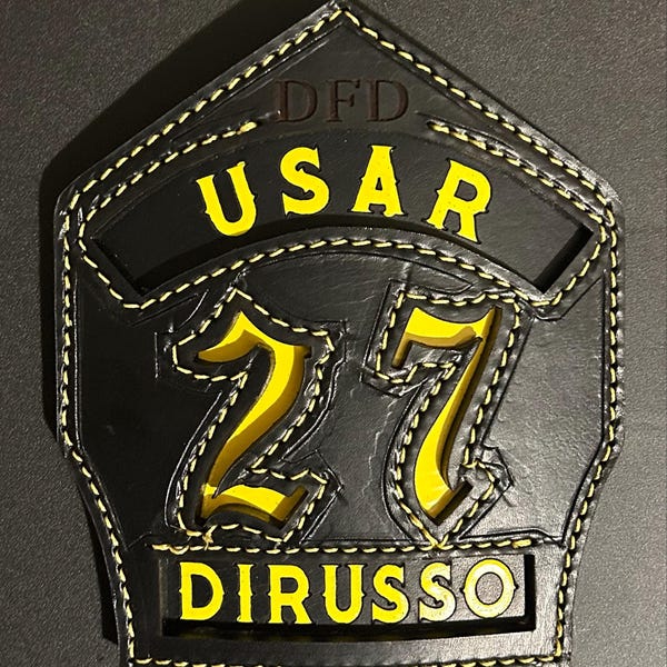 Custom Leather Fire Helmet Shield - Handcrafted Firefighter Helmet ...