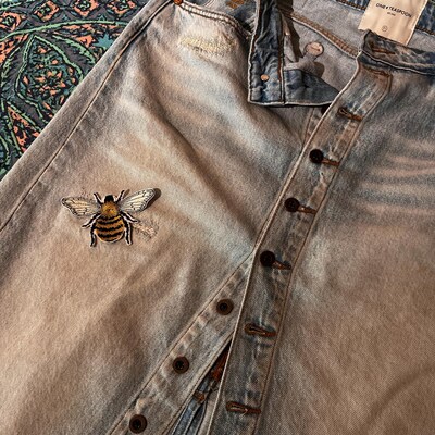 Tiny Bee Fusible Patch, Bumblebee Insect Applique, Honey Bee Patch, Bug ...