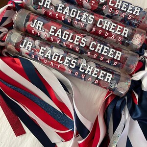 Custom Glitter/confetti-filled Spirit Sticks Football Games - Etsy