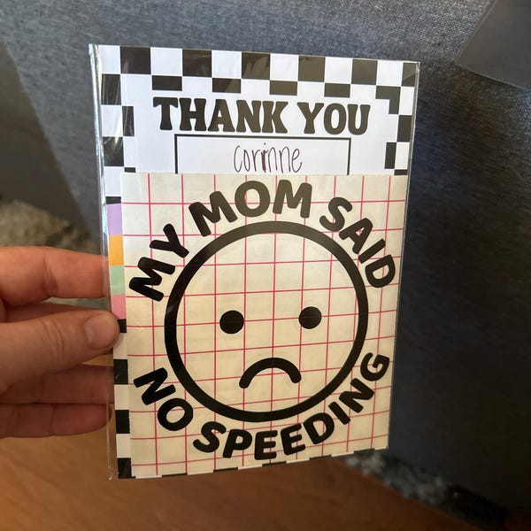 My Mom Said No Speeding Decal, Car Decal, Funny Bumper Sticker, Gift ...