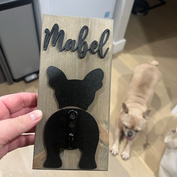 Dog Shaped Wall Lead Holder Customised - Etsy UK