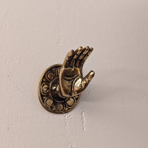 Hooks "bali Hand"/ Bali Brass Home Decor, Wall Decor, Towel Rack, Chest ...