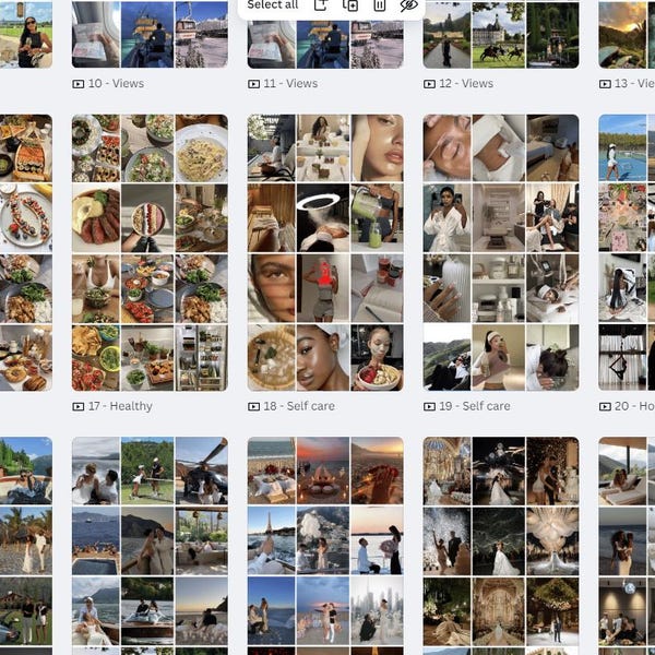 AESTHETIC VISION BOARD Printables, Mood Board Kit, Digital Vision Board ...