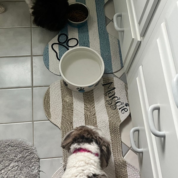 Personalized Dog Bone Mat - Etsy