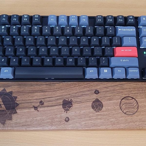 Oak Monitor Stand Solid Wood Desk Shelf Handmade Wooden Organisation ...