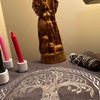 Skadi, God Viking, Wood Carved Skade Statue, Skathi, God Altar ...