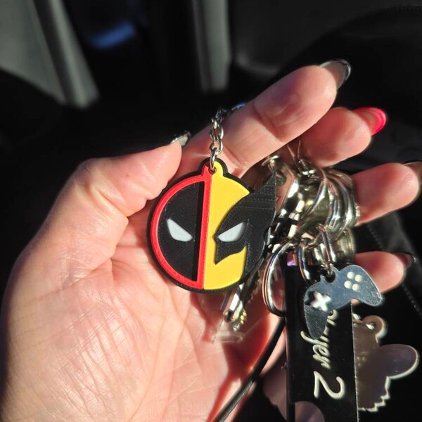 Deadpool X Wolverine 3D Print Keychain - Etsy