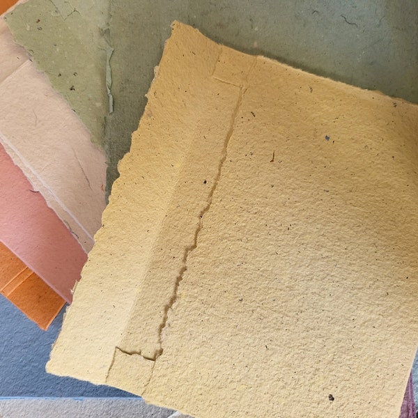 10 Assorted Colors of Handmade Recycled Paper Envelopes, Available in ...