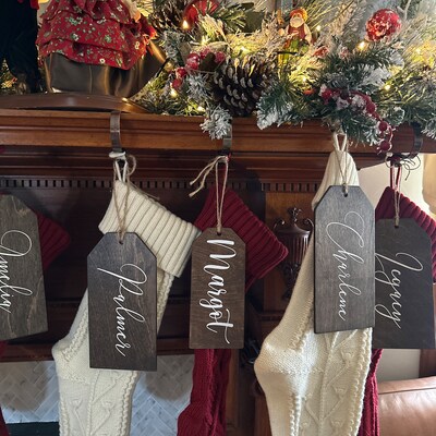 Personalized Christmas Stocking Tags Christmas Stocking Labels ...