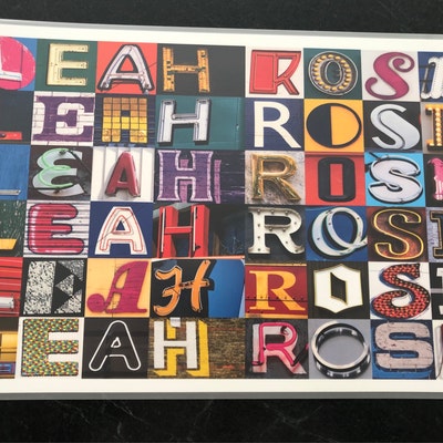 Personalized Poster Featuring ENZO in Photos of Letters From - Etsy